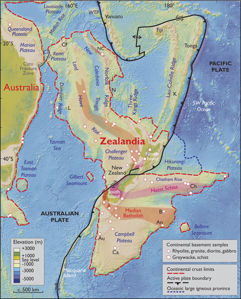 Map of Zealandia: A New interactive map - Bruce Luyendyk